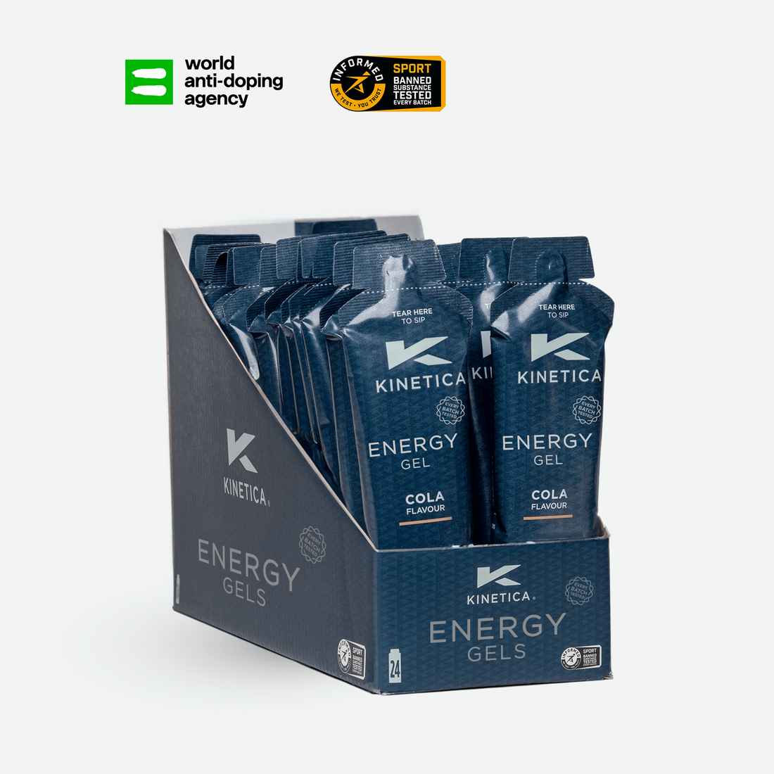 Energy Gel - Cola - 24 x 70g Gels | Kinetica Sports